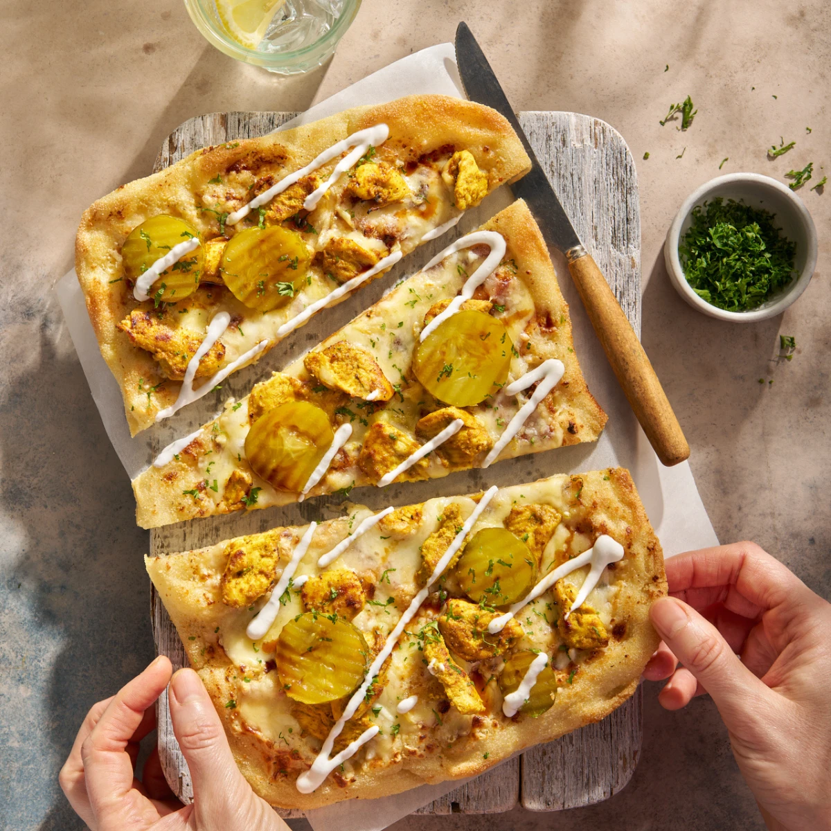 Chicken Shawarma Flatbread - The Coffee Club ME
